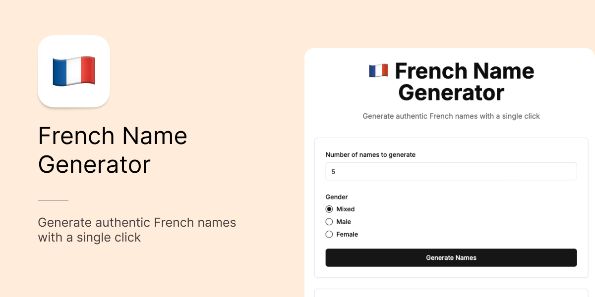 French Name Generator